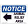 SignMission OSHA Notice - Animal Relief Area [Left Arrow] Sign With ...